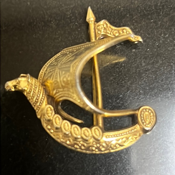 Spain | Jewelry | Vintage Damascene Ship Galleon Brooch Marked Spain ...